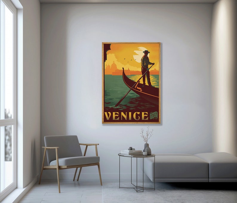 Vintage Venice Travel Poster Digital Art Print - 001 - Etsy