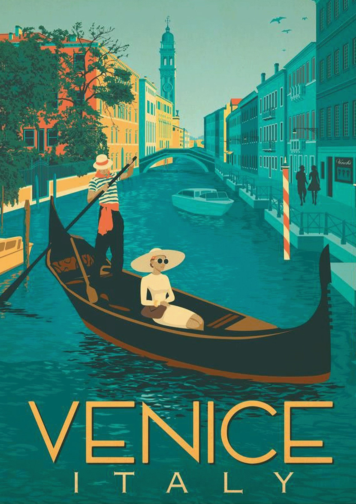 Vintage Venice Travel Poster Digital Art Print - 002 - Etsy