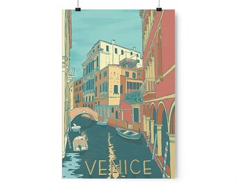 Vintage Venice Travel Poster Digital Art Print 001 - Etsy