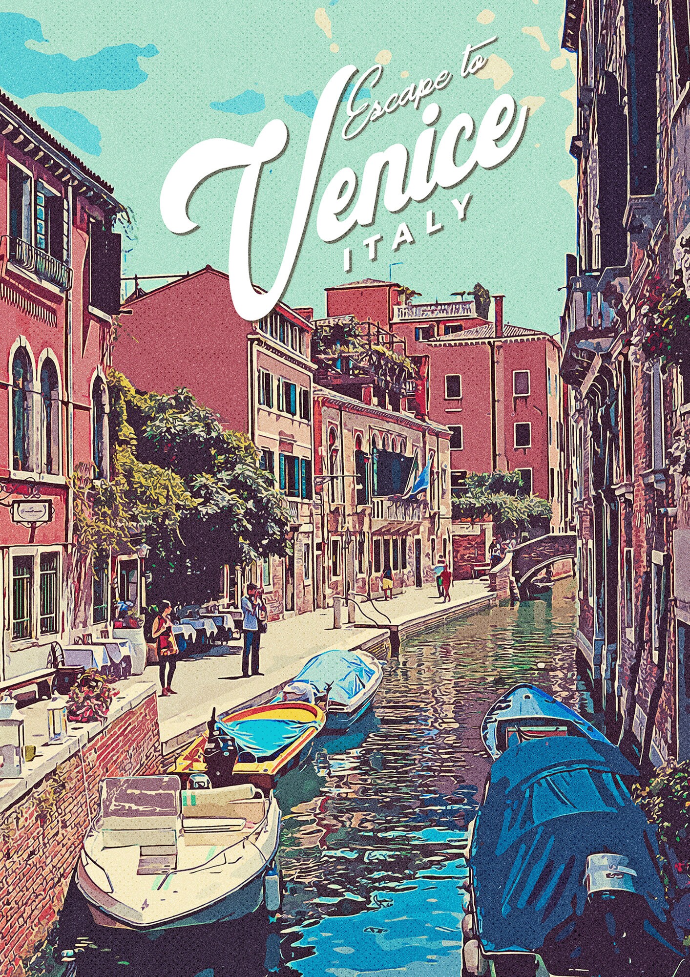 Vintage Venice Travel Poster Digital Art Print - 006 - Etsy