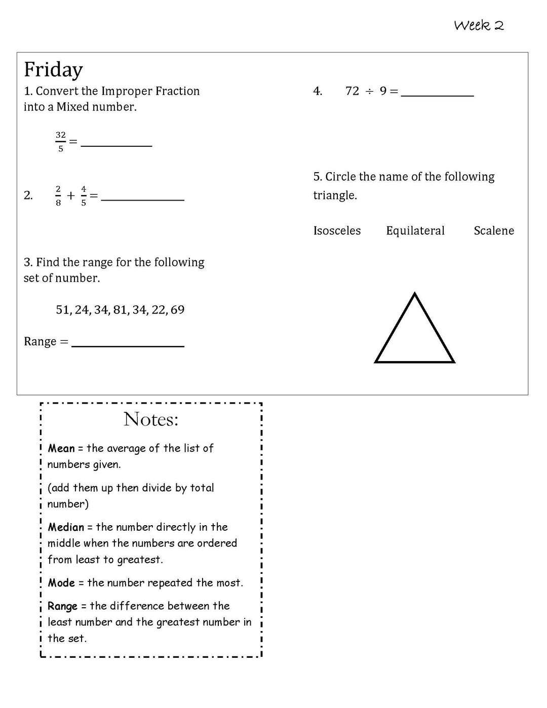 Pre - Algebra Warm Ups - Etsy