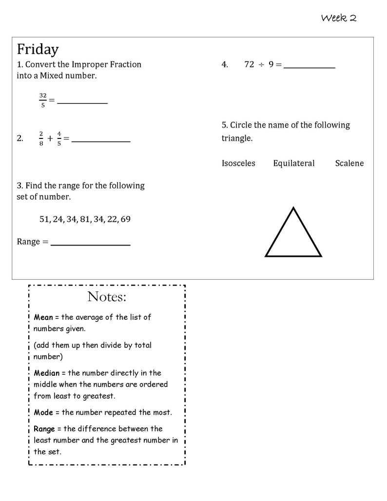 Pre - Algebra Warm Ups - Etsy