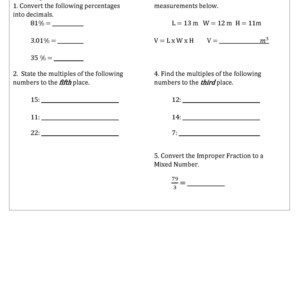 Pre - Algebra Warm Ups - Etsy