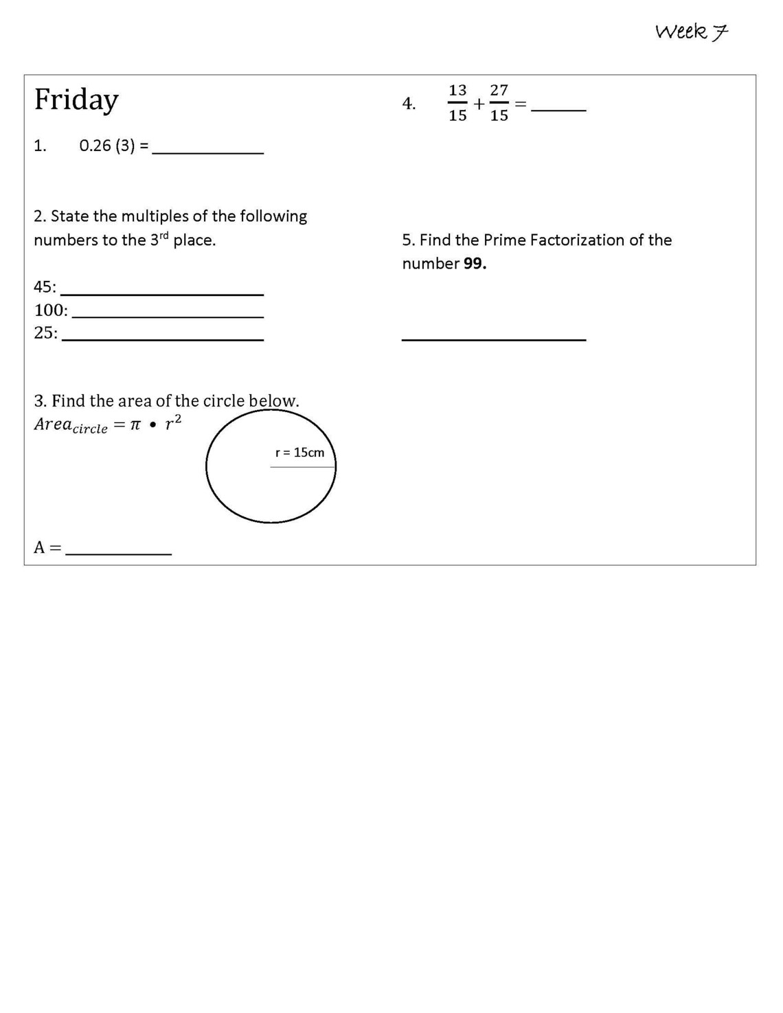 Pre - Algebra Warm Ups - Etsy