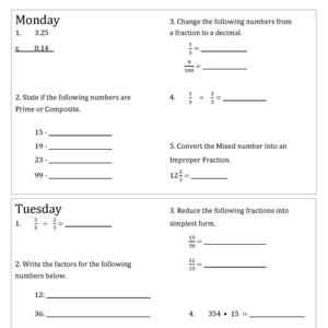 Pre - Algebra Warm Ups - Etsy