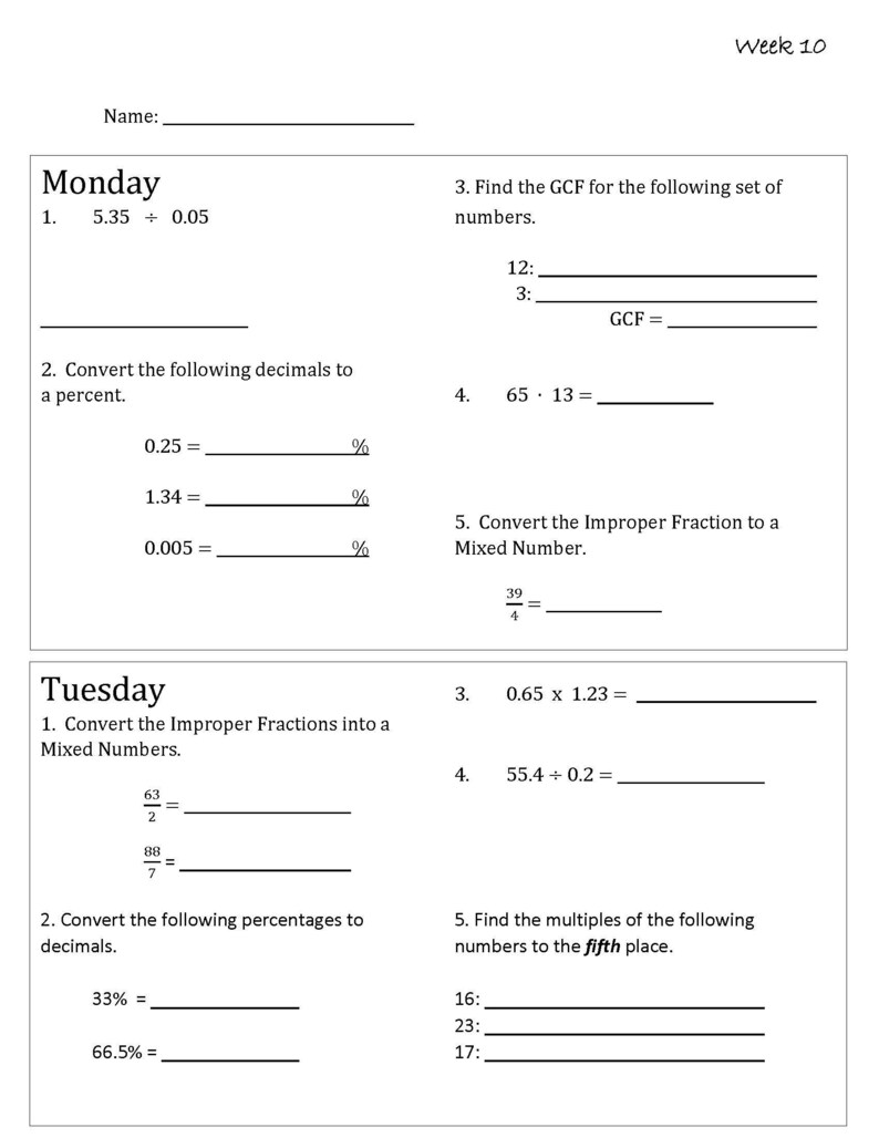 Pre - Algebra Warm Ups - Etsy