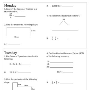 Pre - Algebra Warm Ups - Etsy