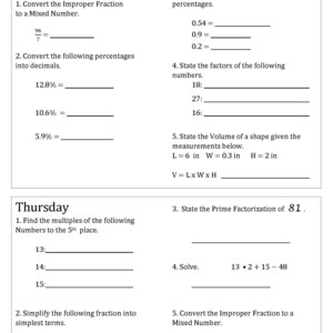 Pre - Algebra Warm Ups - Etsy