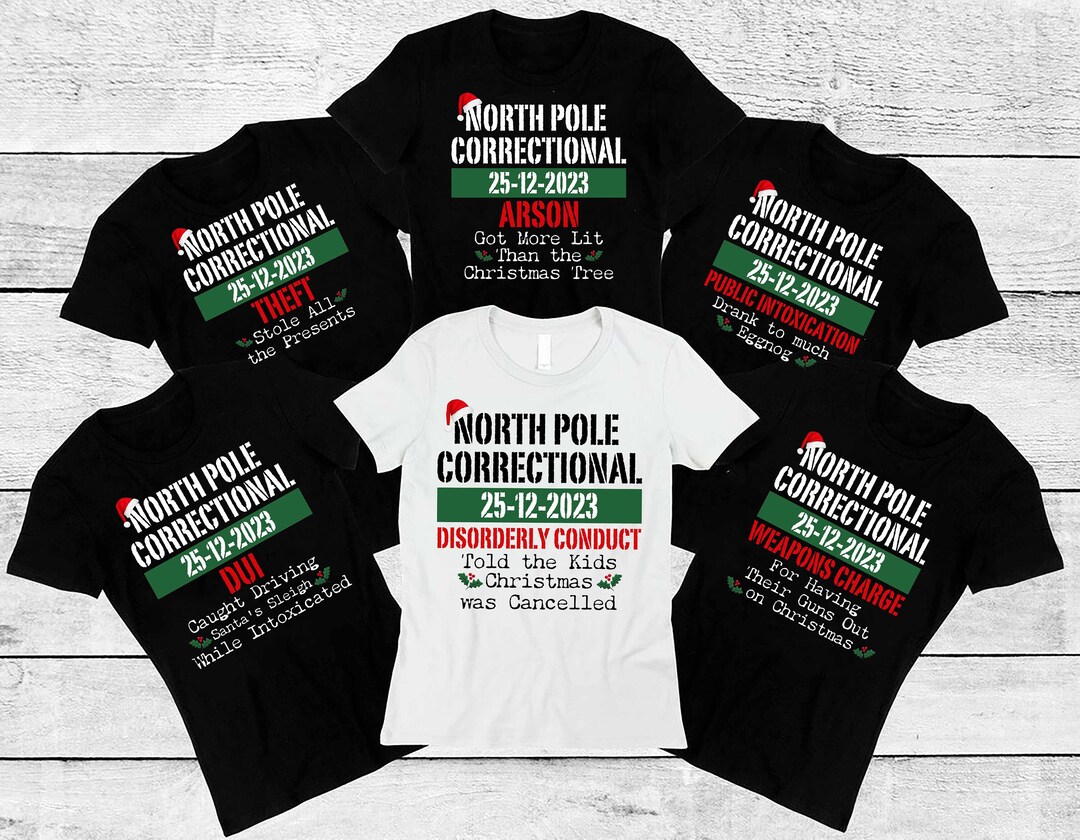 Personalized Matching Family Christmas North Pole Correctional Most ...