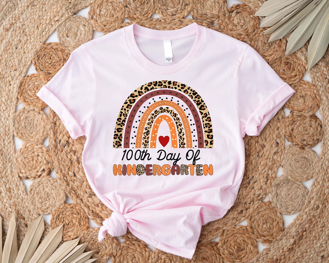 Boho Leopard Rainbow 100 Days of Kindergarten Preschool - Etsy