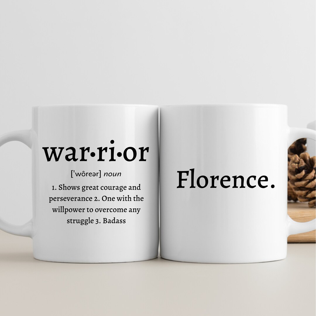 Warrior Definition Mug Custom Name Warrior Gift Cancer - Etsy