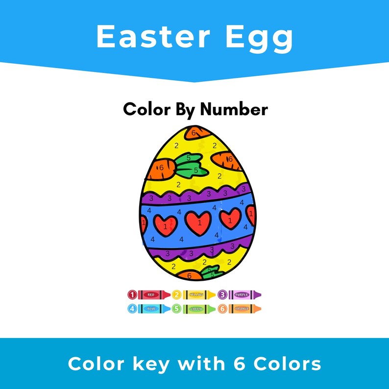 Easter Egg Color by Number Printable | Preschool Spring Activity ...