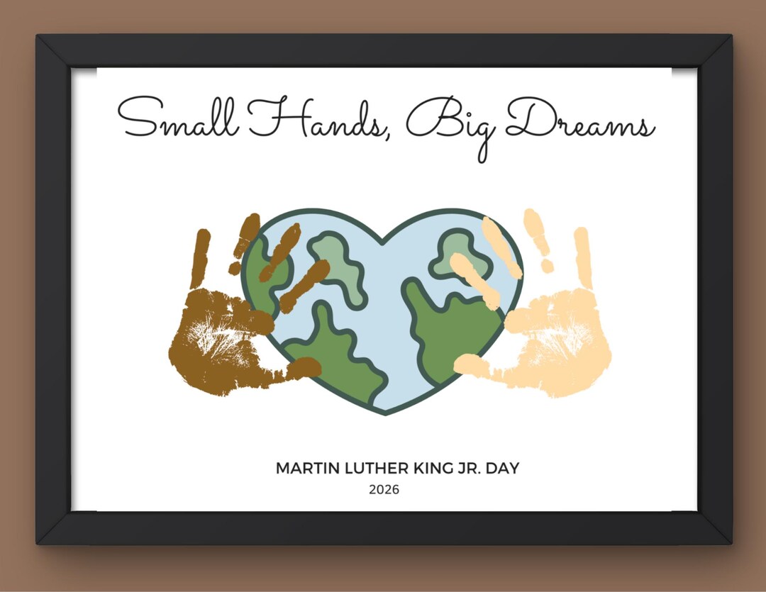 MLK Day Handprint Art | Black History Month Keepsake (digital Download ...
