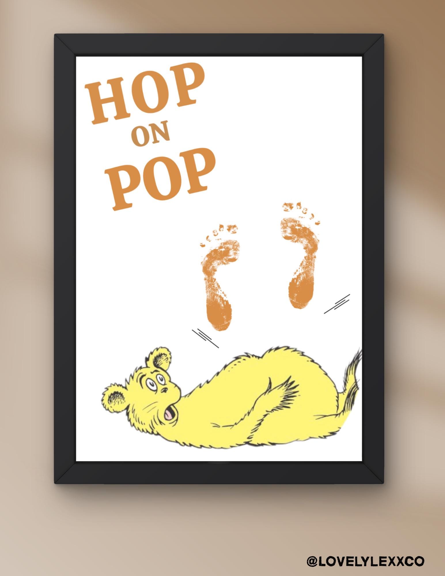 Dr. Seuss Craft Printable | Hop on Pop| Baby Toddler Footprint Keepsake ...