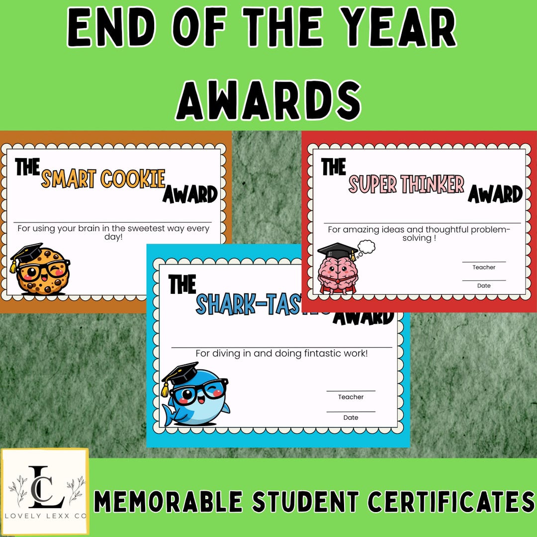 End of Year Student Awards Certificates | Fun Classroom Recognition ...