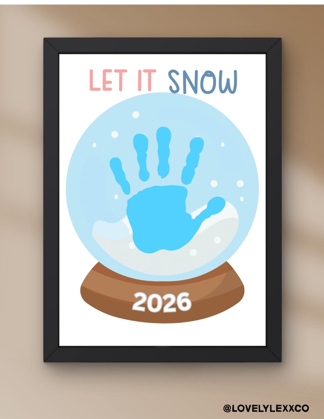 Winter Handprint Snow Globe Craft | Kids Keepsake Art (printable) - Etsy