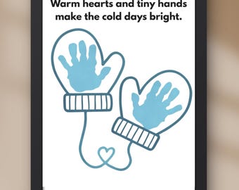 Winter Mittens Handprint | Kids Handprint Art | “warm Hands & Tiny ...