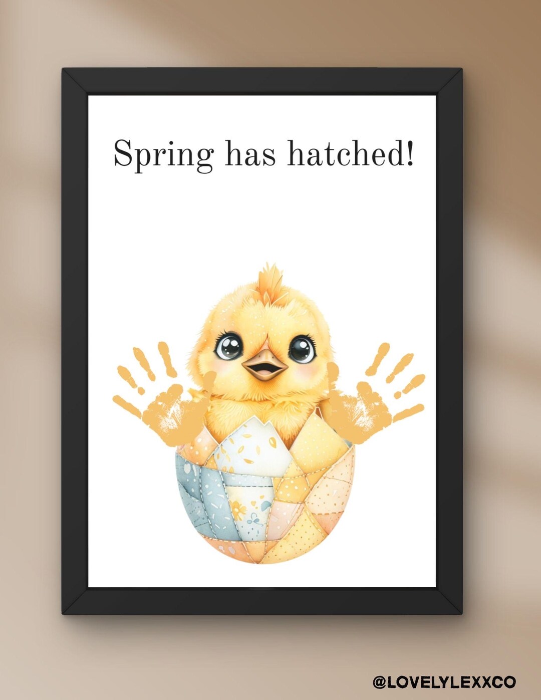 Spring Chick Handprint Craft | Easter Preschool Activity (digital ...