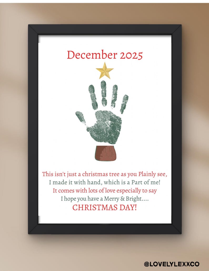 Handprint Christmas Poem Craft for Kids | DIY Xmas Gift for Parents ...