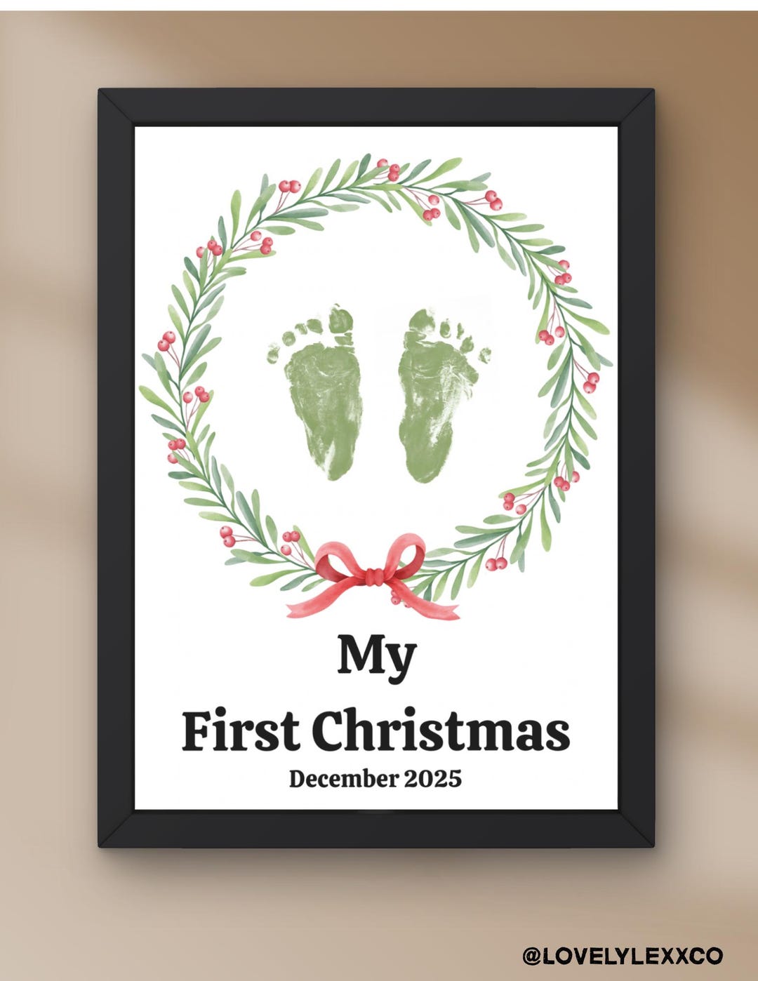 My First Christmas Footprint Craft | Baby’s First Christmas Printable ...
