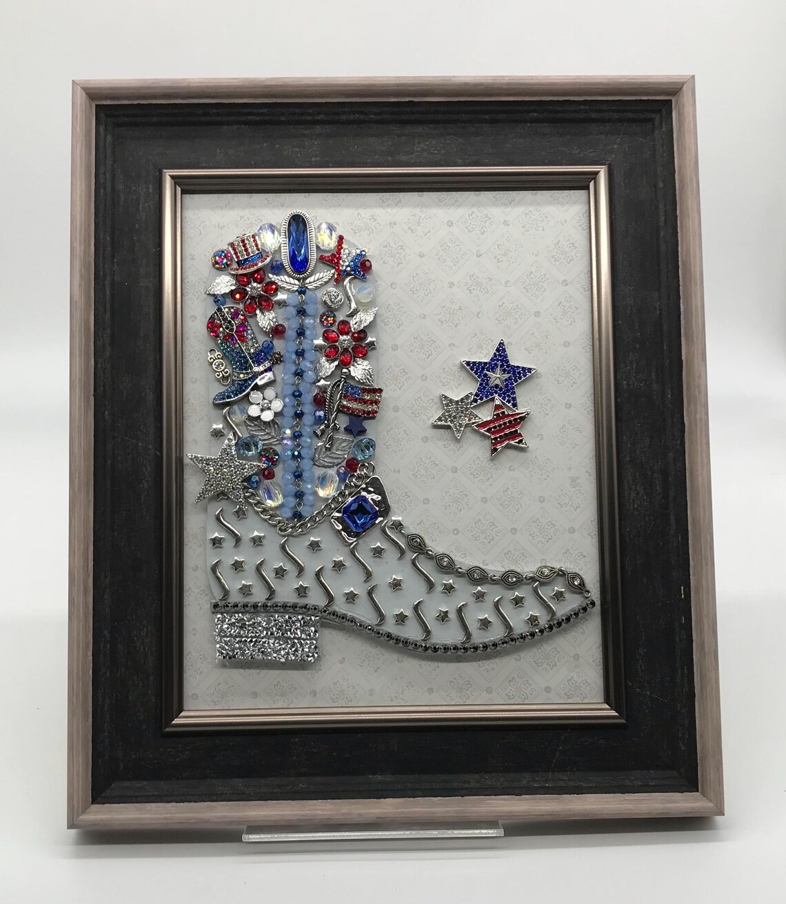 Framed Cowboy Boot Jewelry Art 11 X 13. . - Etsy