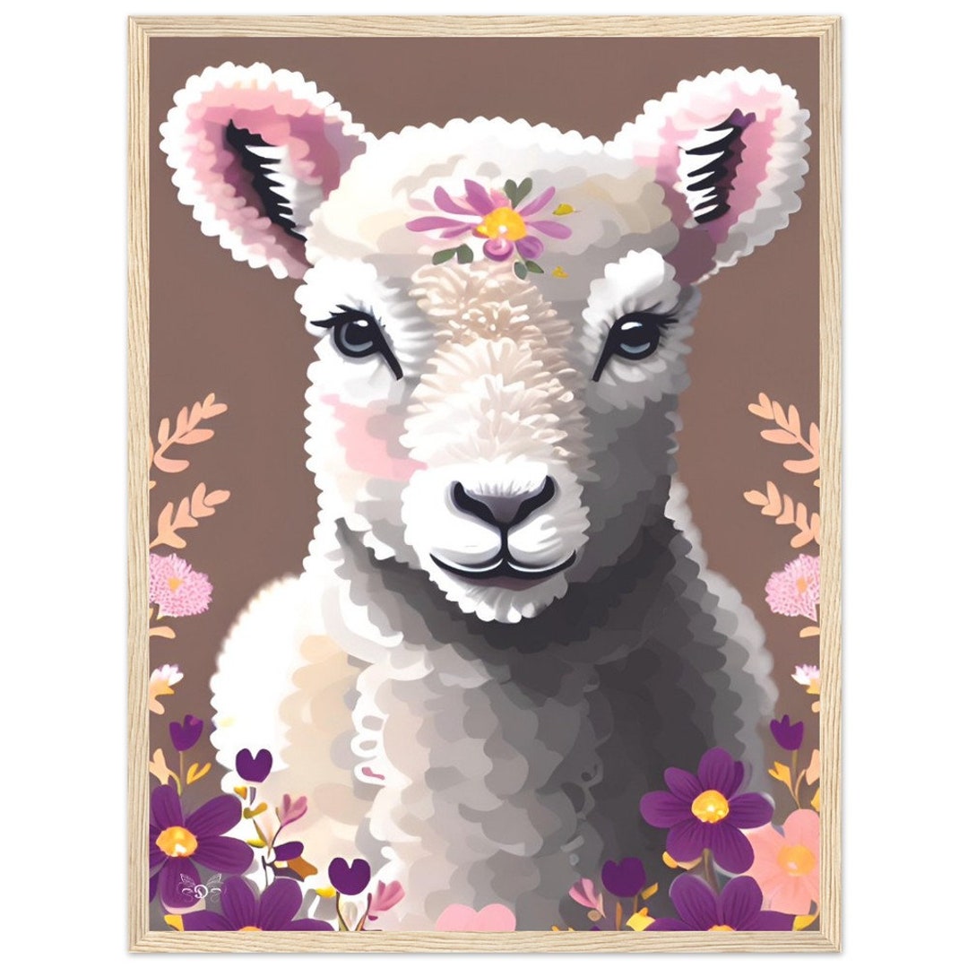 Sheep Spirit Animal Art | Beautiful Farm Animal Art | Girly Room Décor ...