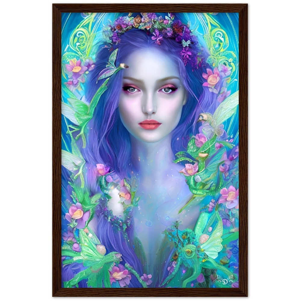 The Throat Chakra Fairy Digitally Designed Wall Art Mystical Chakra Art Chakra Fairy Printing ...