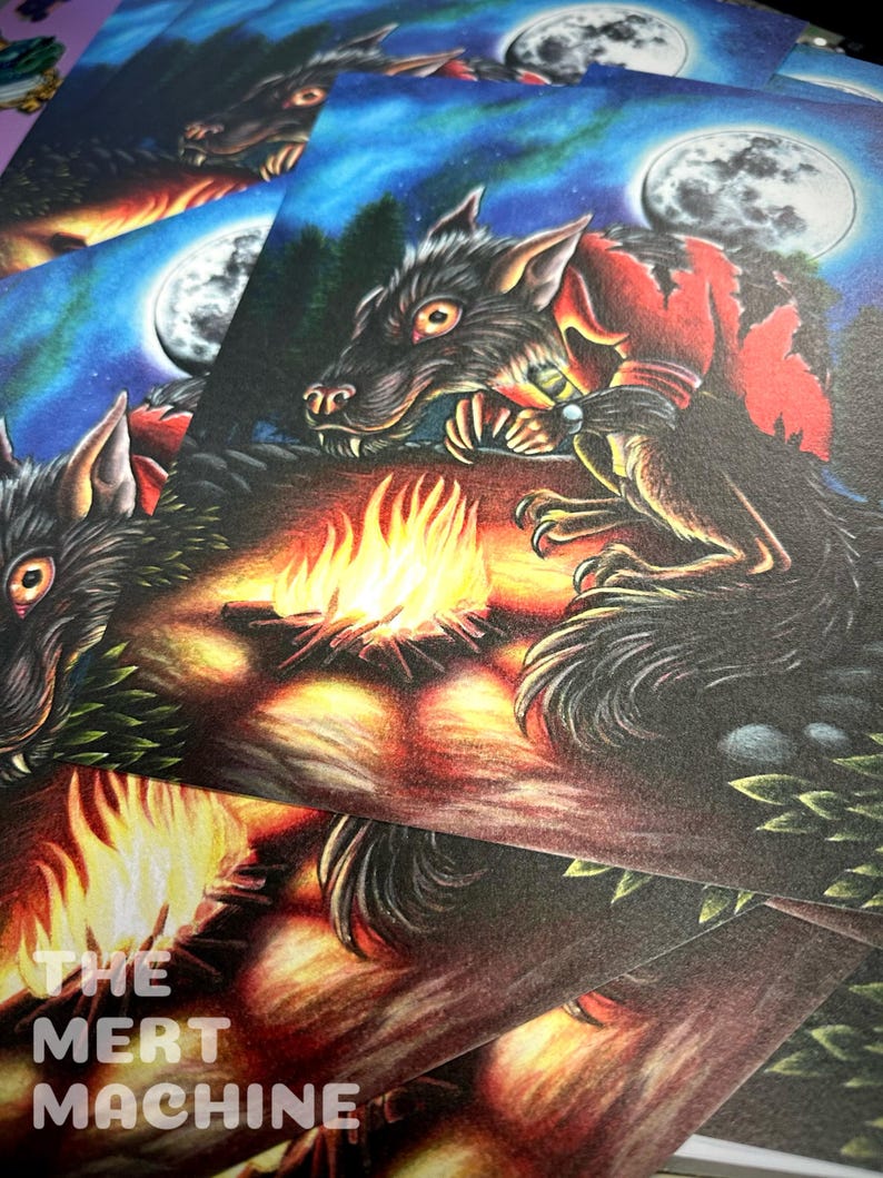 Cozy Woods Werewolf 8x10 Inch Art Print - Etsy