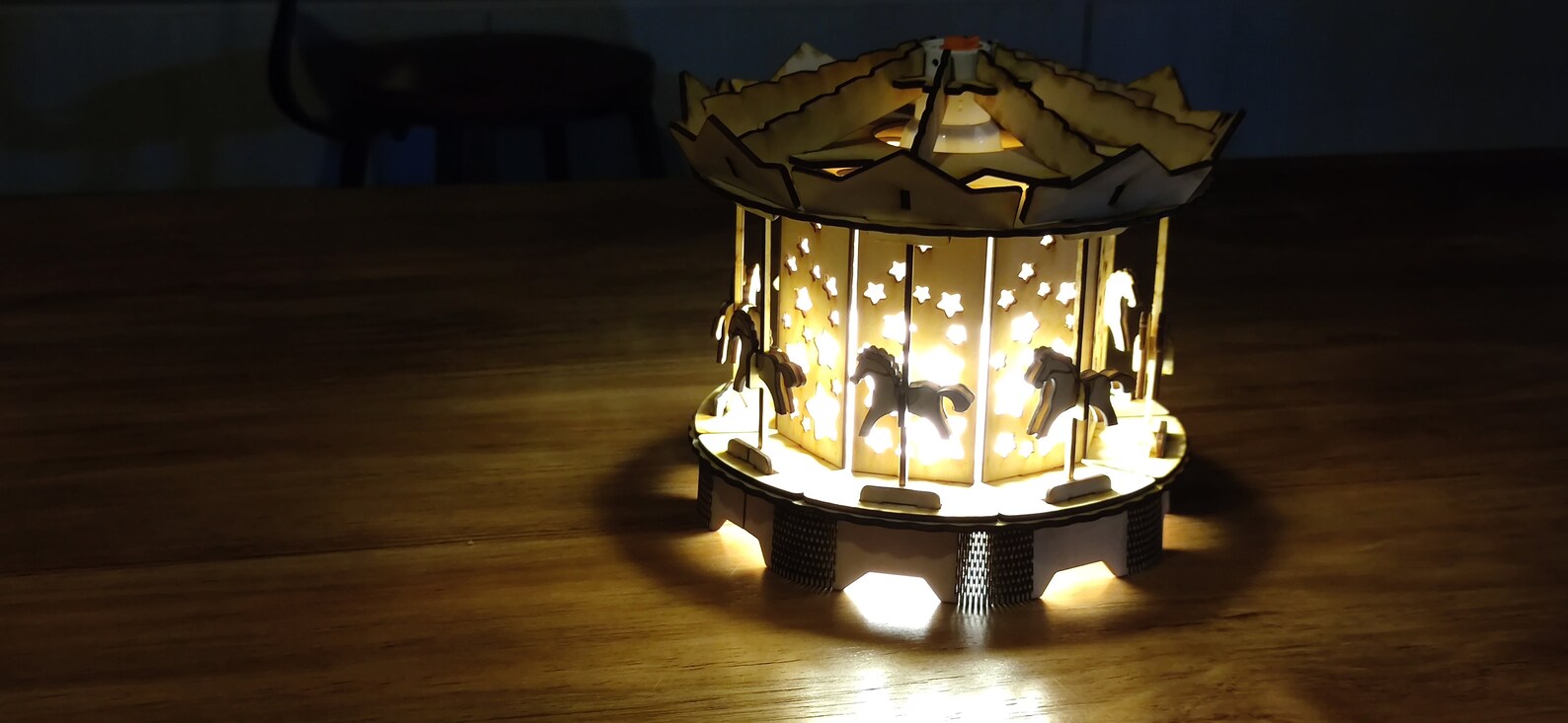 3D Carousel Laser Cut File SVG Wooden Carousel File for Laser - Etsy