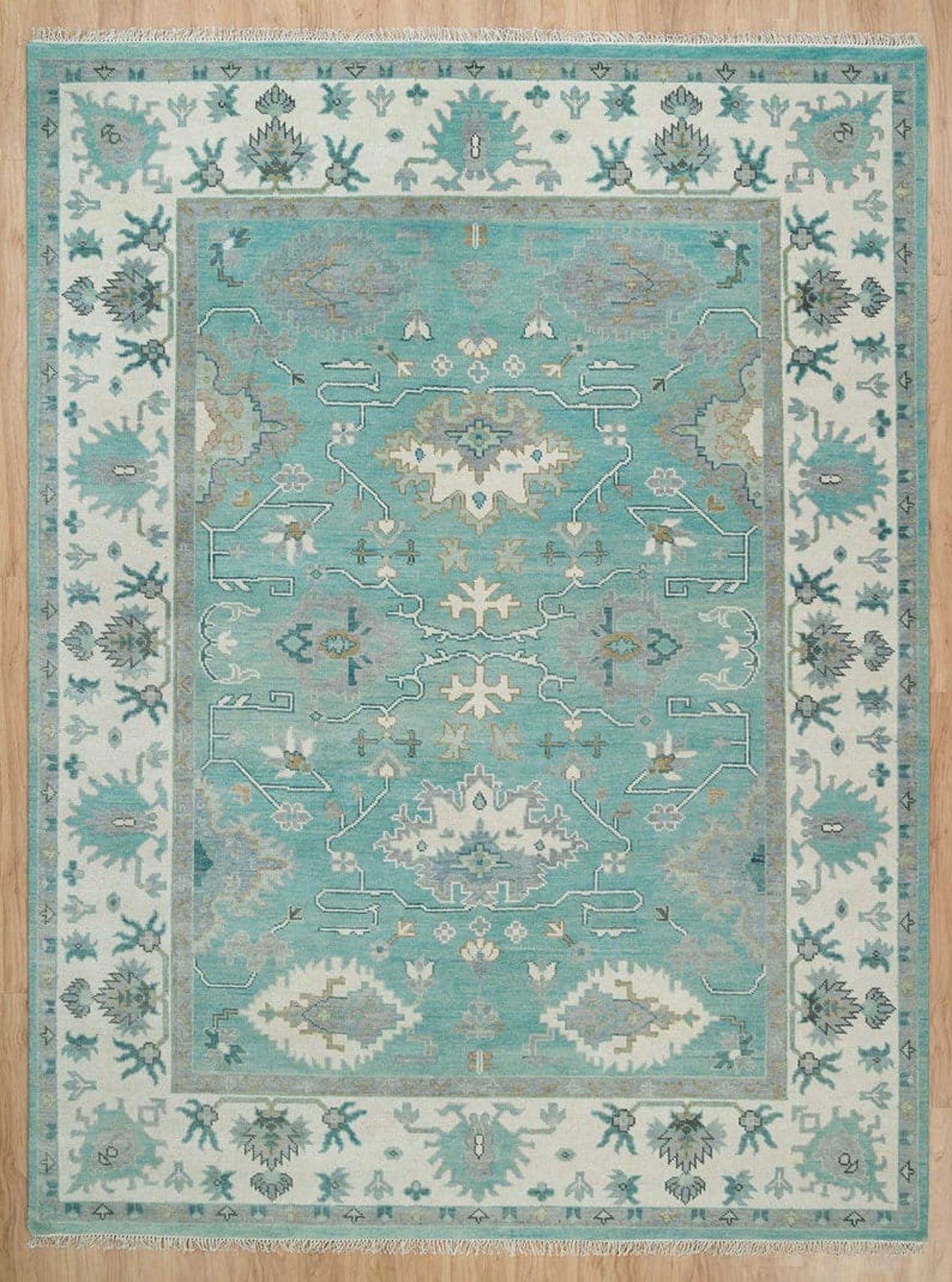 Muted 12x15 Rug Hand Knotted Wool Rug Hallway Room Area Rug 10x14 Gray ...