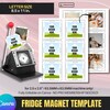 2x2 Fridge Magnet Template - Photo Magnet Machine | 50mmx50mm Square Magnet Template | Editable ...