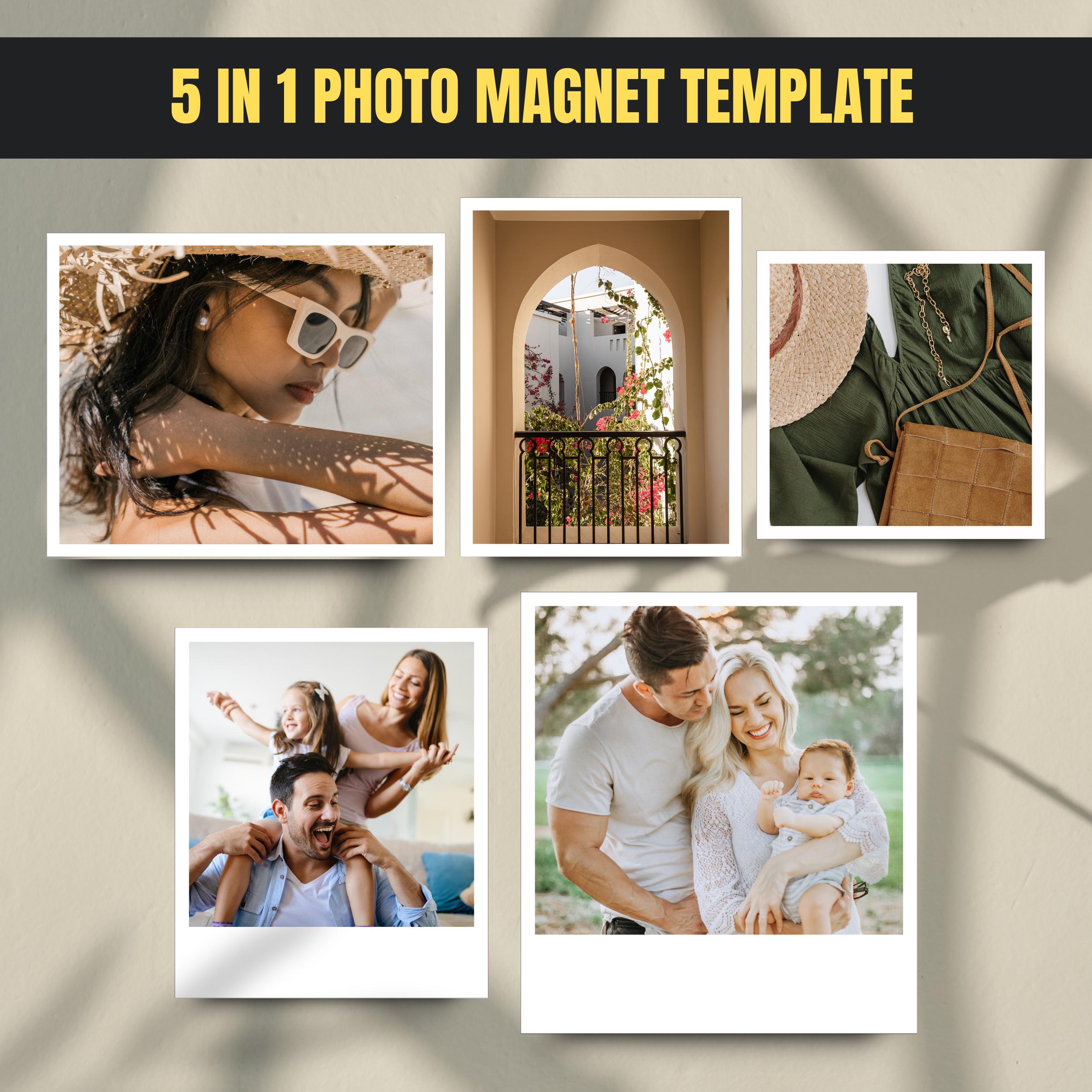 Ultimate Fridge Magnet Template - Photo Magnet Template | 5 in 1 ...