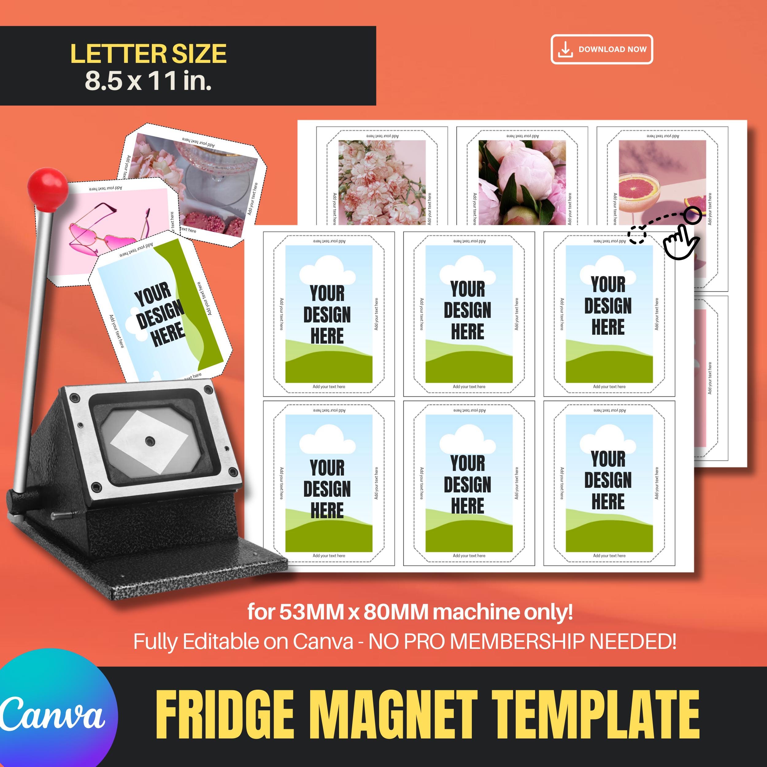 Fridge Magnet Template - Photo Magnet Machine | 53mmx80mm Rectangle ...
