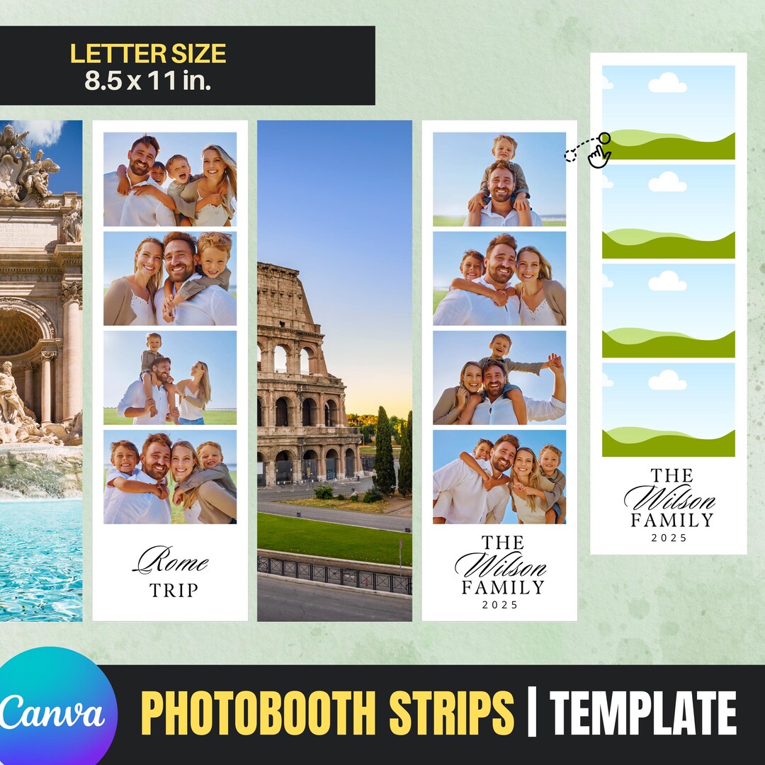 Fridge Magnet Template - Photo Booth Strips Magnet Template ...