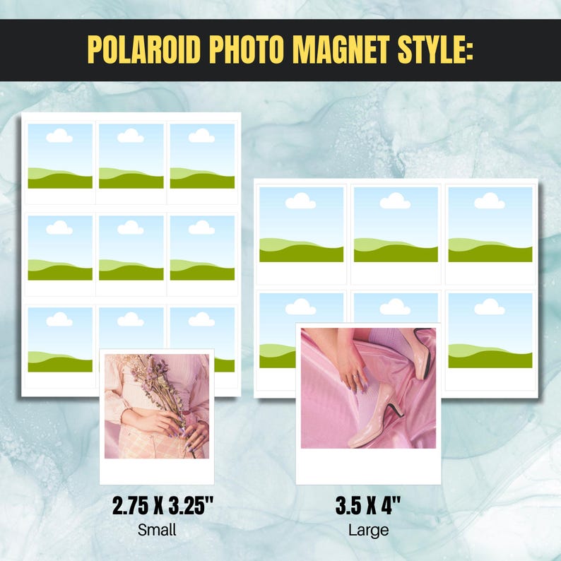 Photo Magnet Canva Template - Ultimate Fridge Magnet Template | 5 in 1 ...