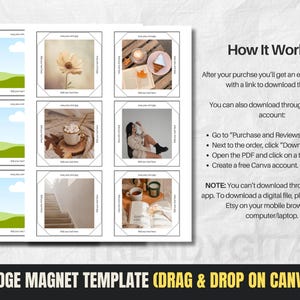 2.5x2.5 Fridge Magnet Template - Photo Magnet Machine | 63.5mmx63.5mm ...