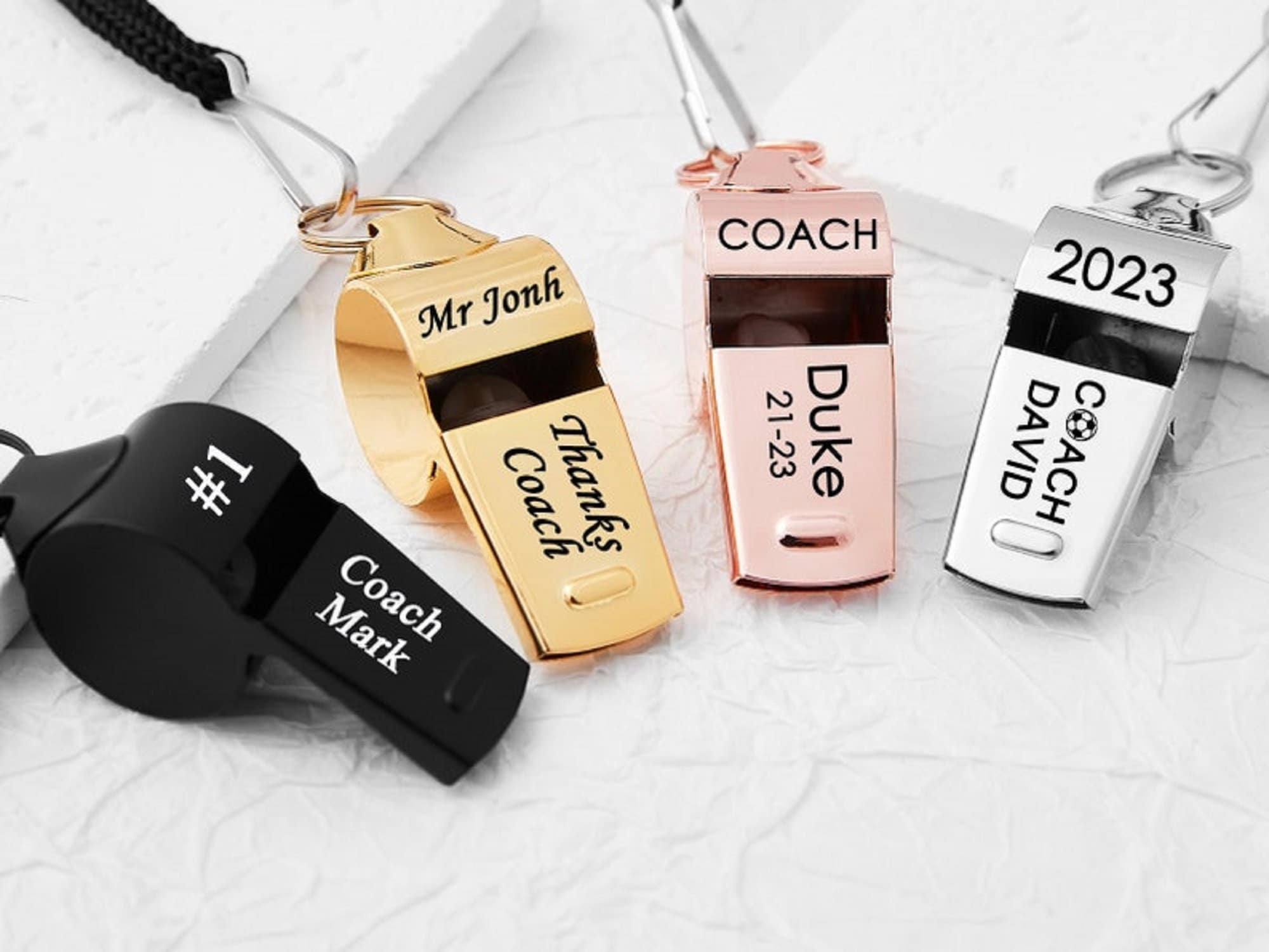 Personalized Sports Whistle Custom Coach Whistle Necklace Engraved ...