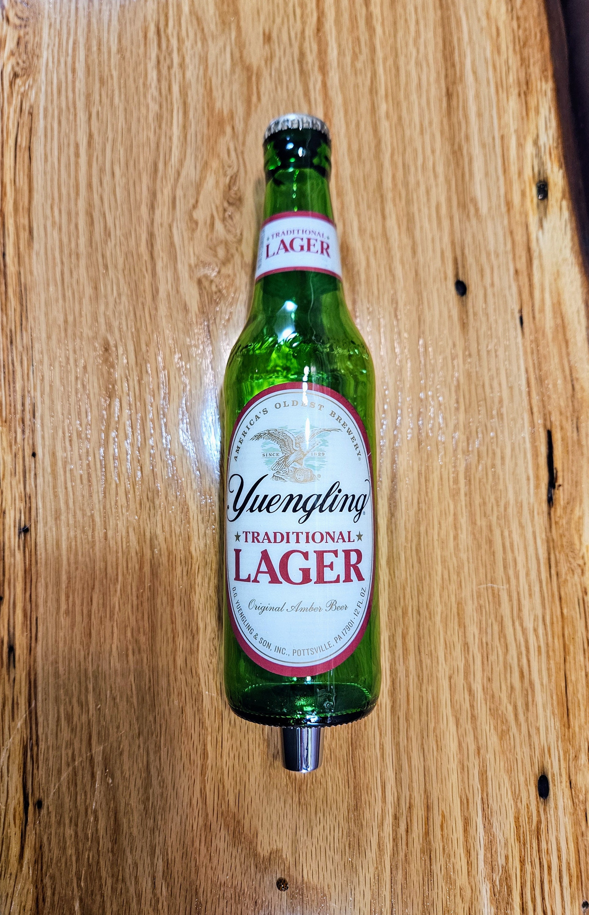 Yuengling Lager Glass Beer Bottle Tap Handle. Hardened Epoxy Coated ...