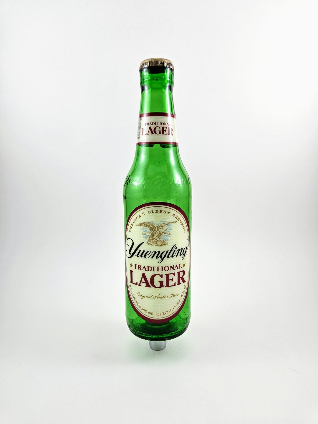 Yuengling Lager Glass Beer Bottle Tap Handle. Hardened Epoxy Coated ...