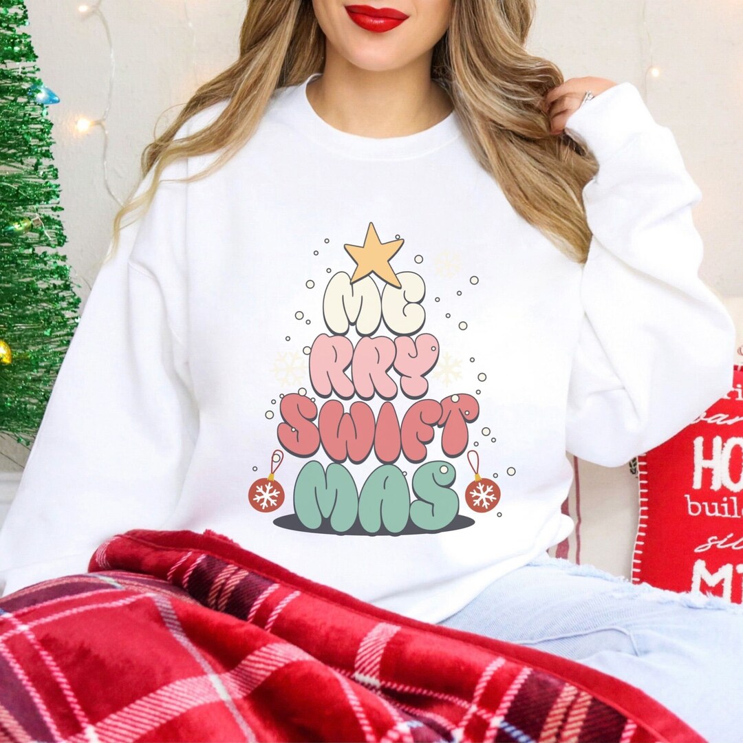 Merry Swiftmas Sweatshirt Gift for Her, Holiday Sweater, Green ...