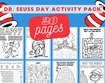 Dr Seuss Activity - Etsy
