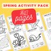 Spring Printable, Spring Activity Pack, Spring Coloring, Parts of a ...