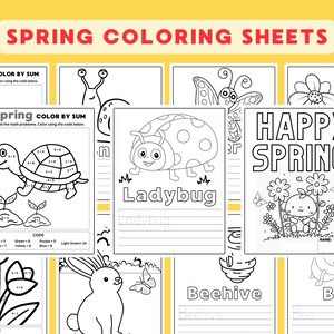 Spring Printable, Spring Activity Pack, Spring Coloring, Parts of a ...