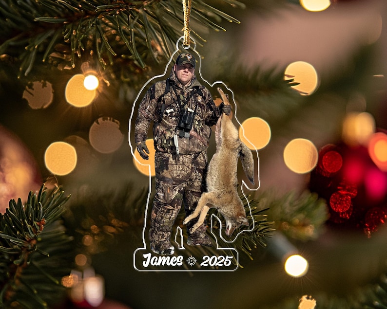 Personalized Hunting Christmas Ornament, Custom Hobby Photo Ornament ...