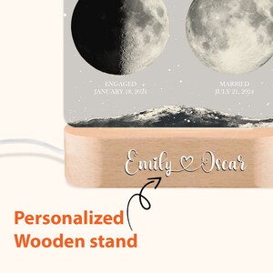 Personalized Moon Phases Night Lamp, Custom Gift for Couple, Custom ...