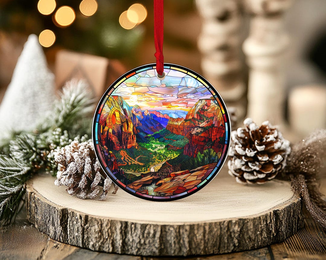 Zion National Park Ceramic Ornament, National Park Christmas Ornament ...