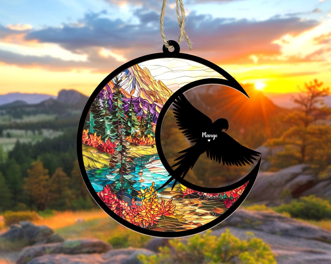 Personalized Parrot Memorial Gift, Bird Memorial Suncatcher, Cockatiel ...