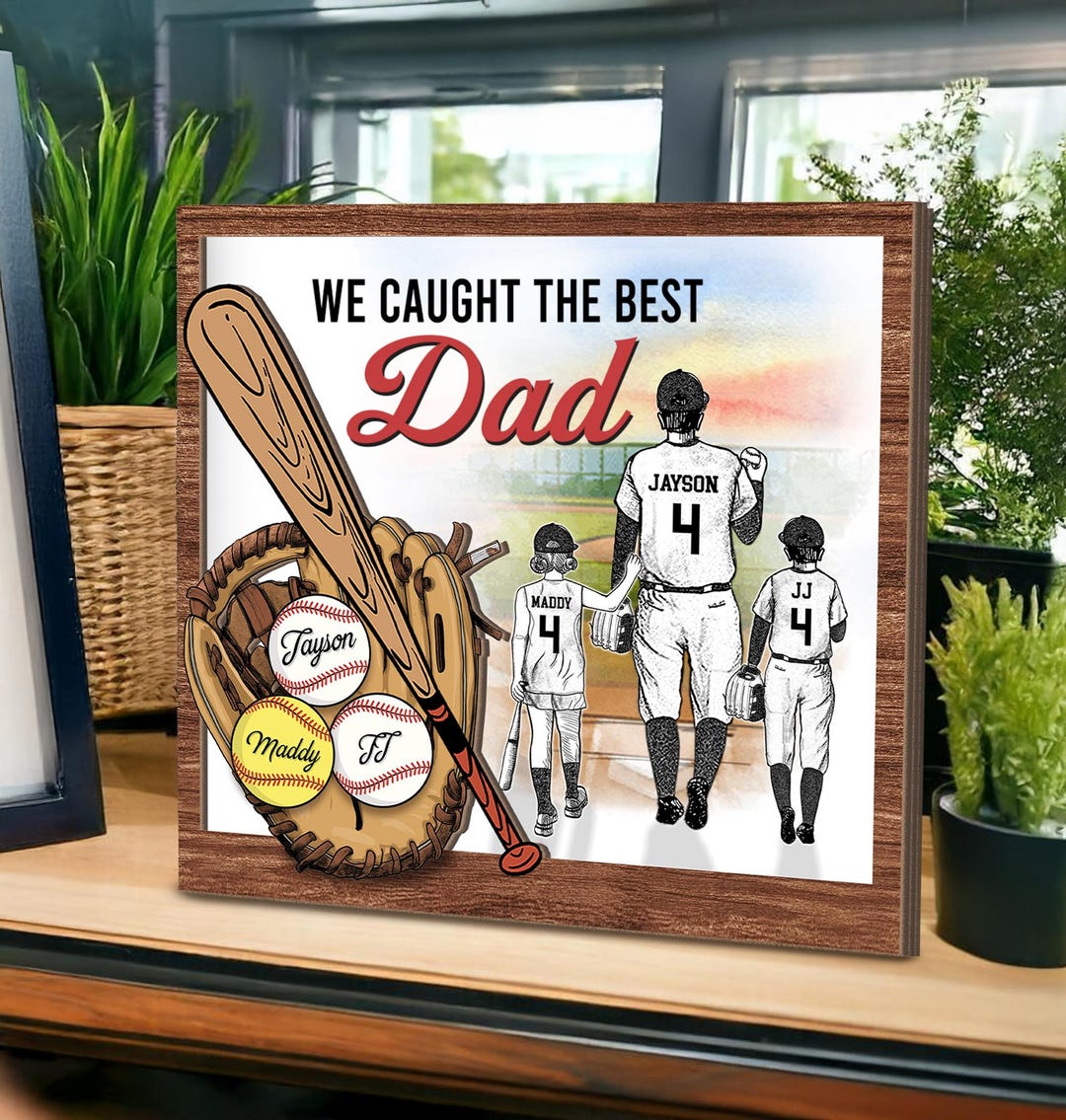 Custom Best Dad Coach Sign, Custom Baseball Dad Gift, Dad Coach Gift ...