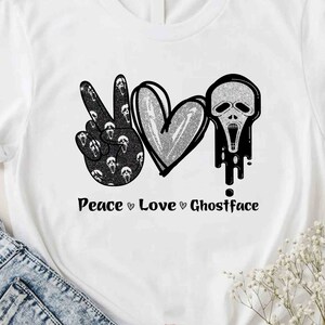 Peace Love Ghostface PNG File Scream Png Halloween Movie - Etsy