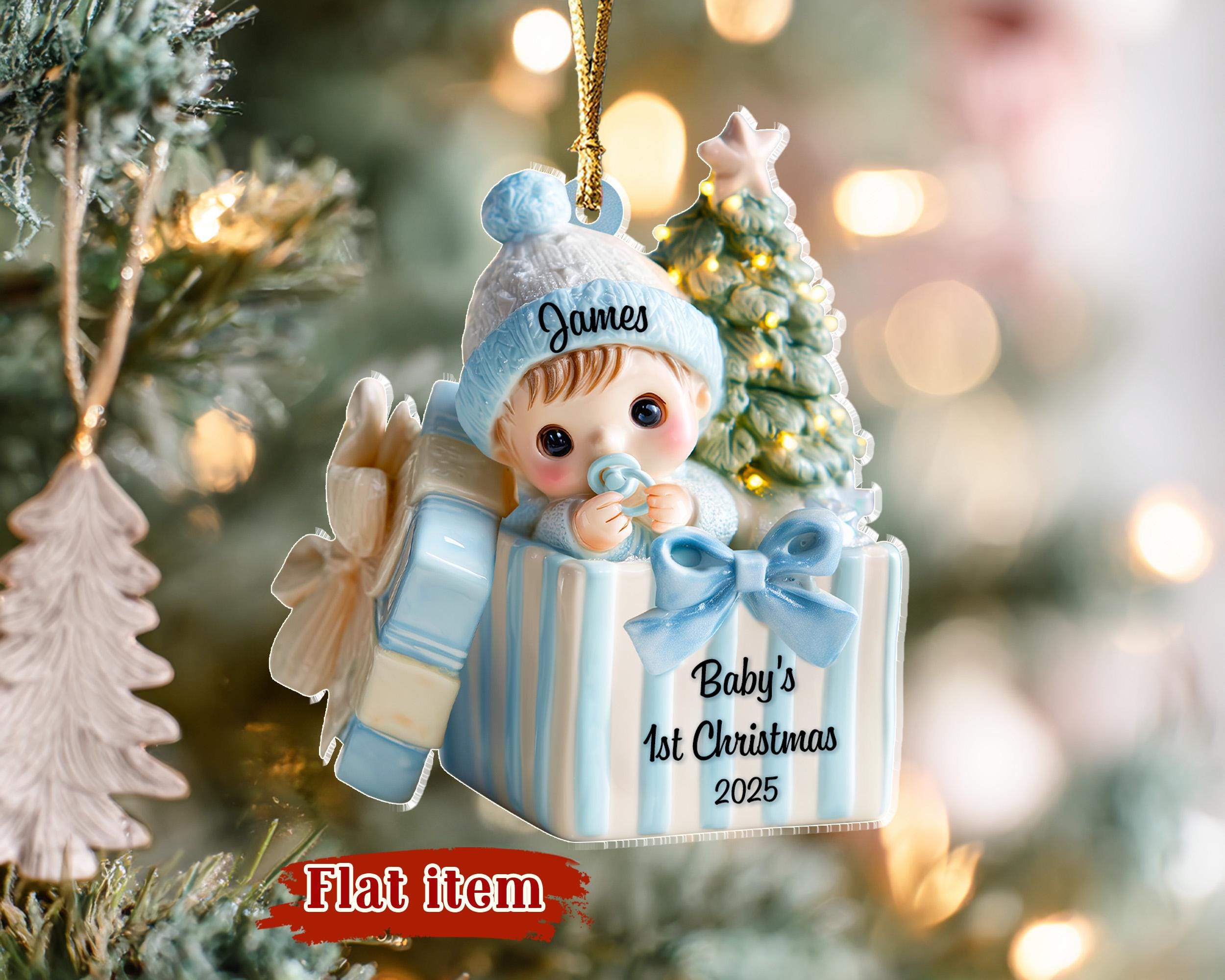 Custom Baby's First Christmas Ornament, Baby's 1st Christmas Keepsake ...